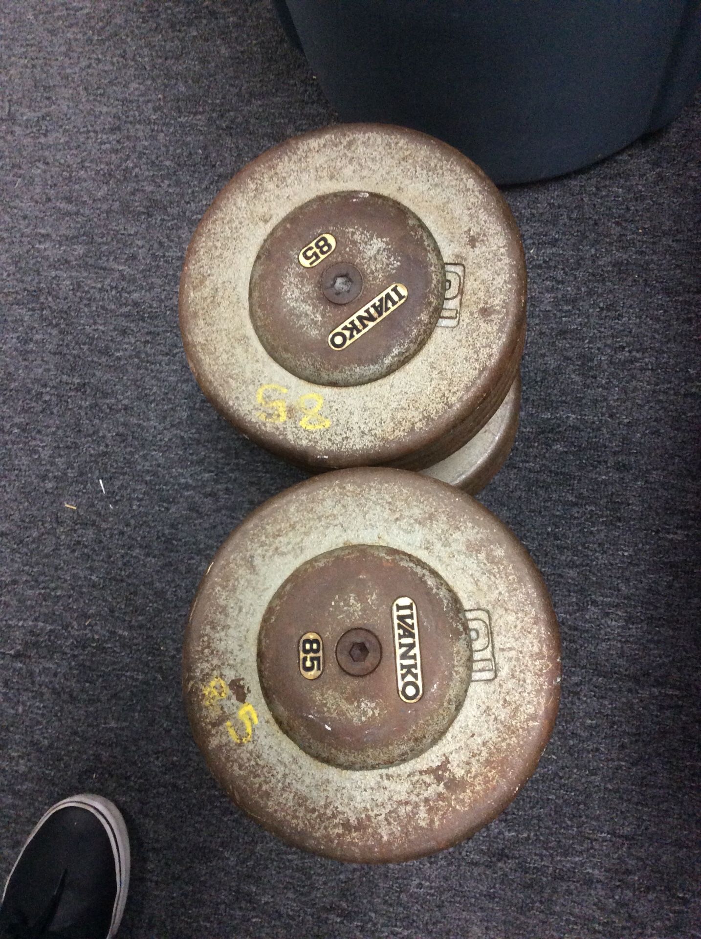 85lb Ivanko Dumbbells (pair of 2) - Pick up only - Price Firm for Sale ...