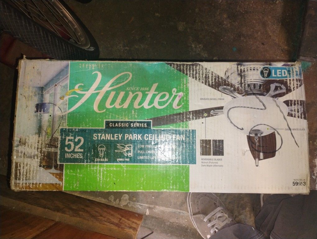 52in. LED Hunter Stanley Park Ceiling Fan for Sale in Rancho Suey, CA ...