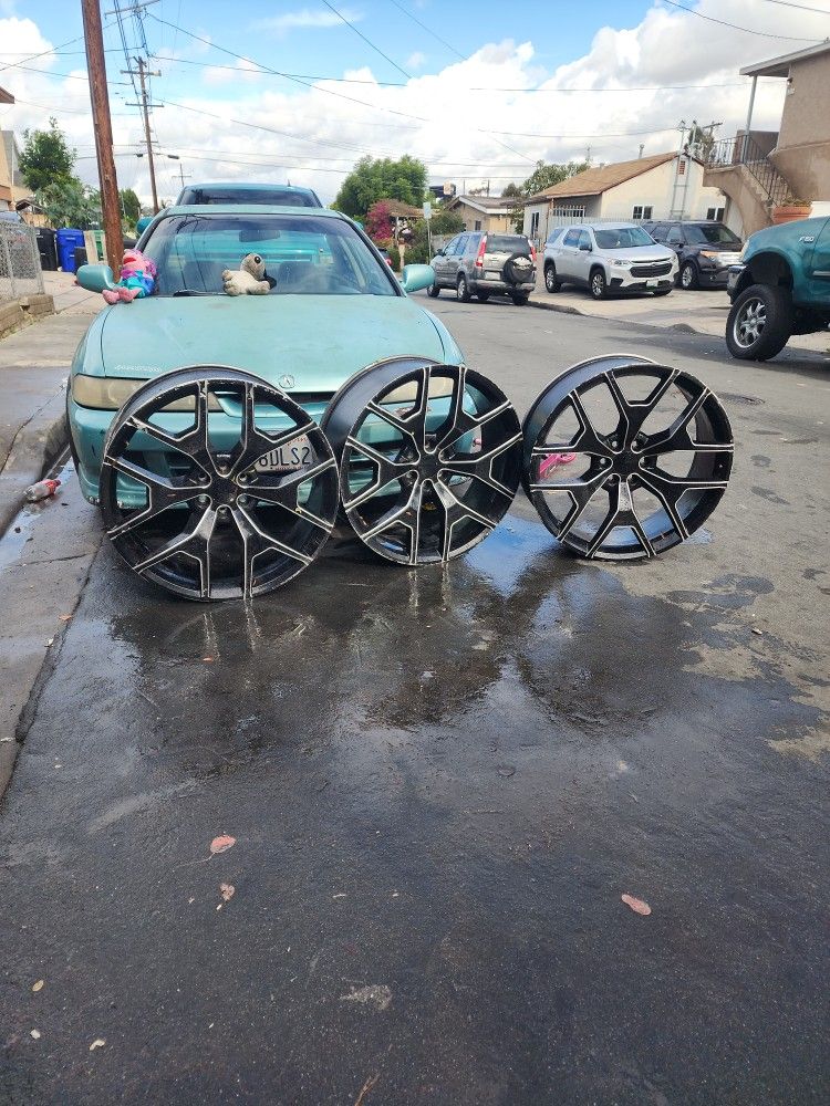 26 Inch Black Snowflake Rims for Sale in Lincoln Acres, CA - OfferUp