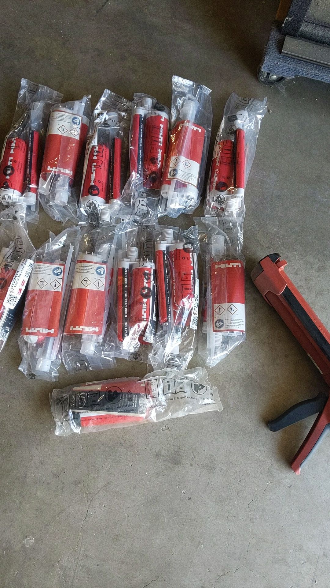 13 Hilti epoxy refills and gun $200 for Sale in Hemet, CA - OfferUp
