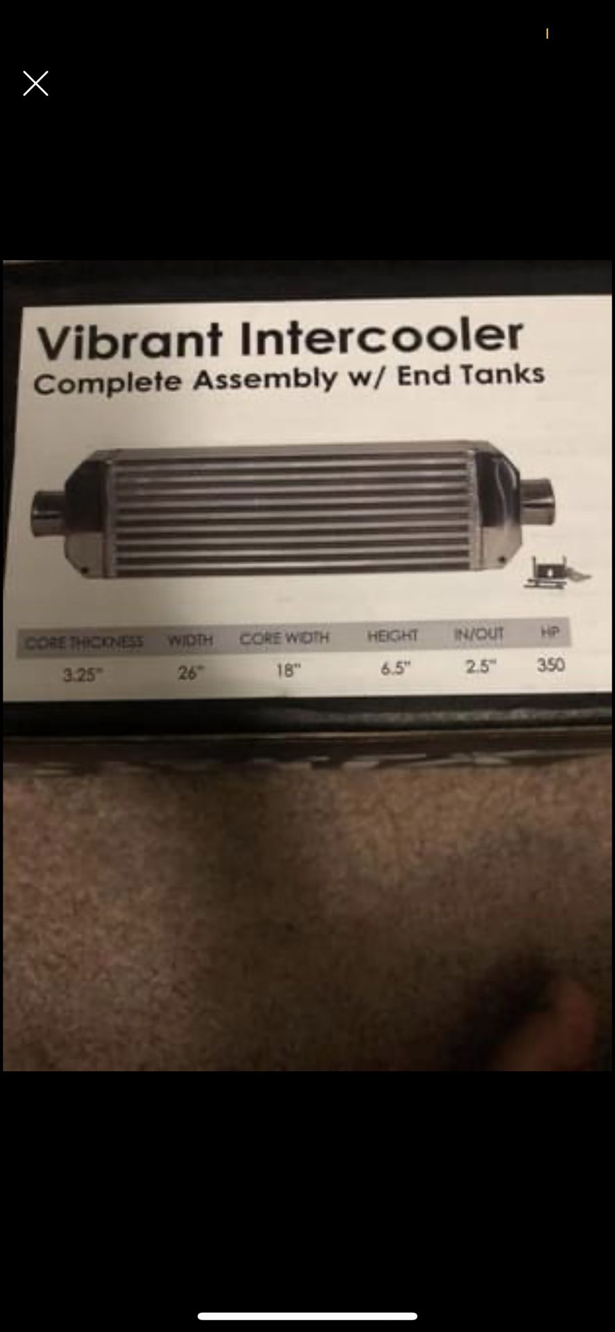Vibrant intercooler brand new in box for Sale in Oxon Hill, MD - OfferUp