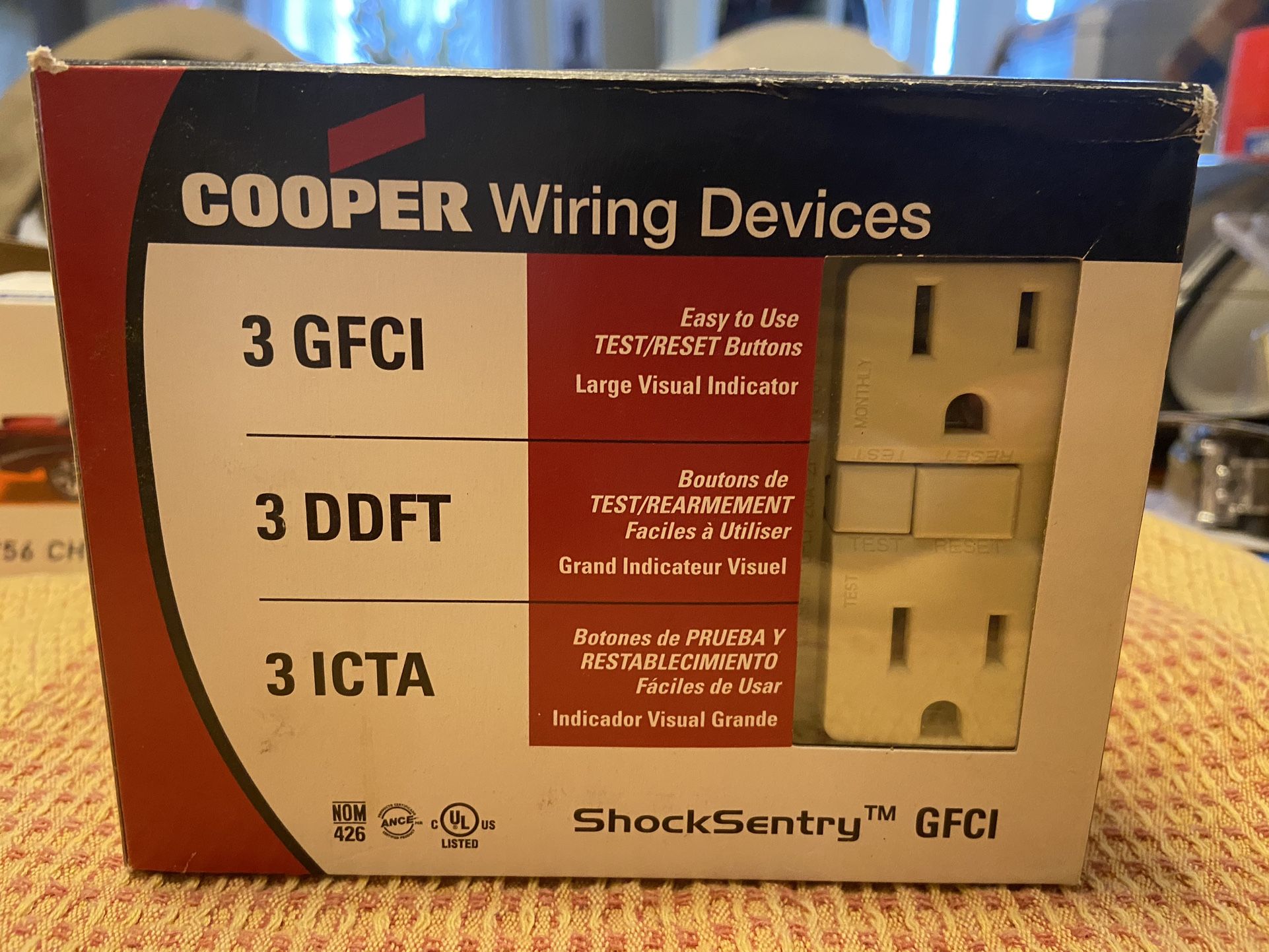 COOPER GFCI PACK OF 2 IVORY VGF15V- 2 15A-125V SHOCKSENTRY PLUG for ...