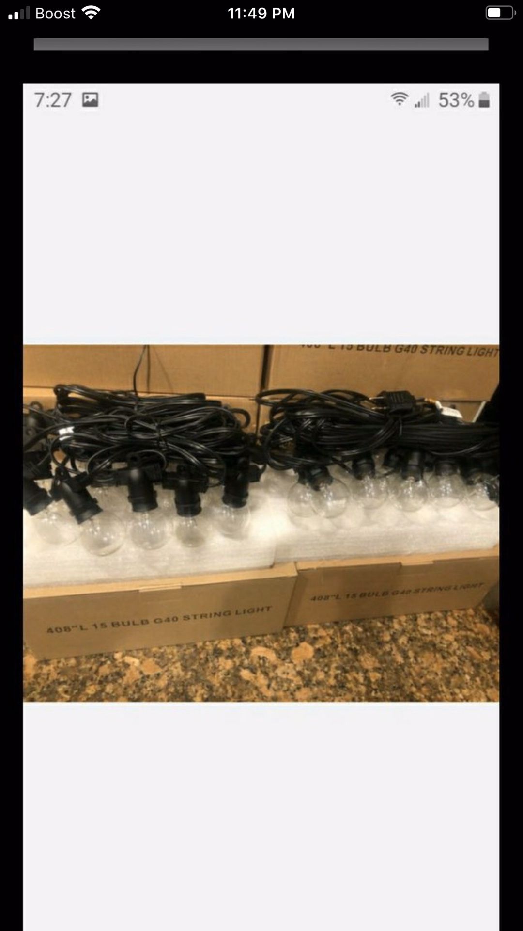 BRAND NEW SUMMER SPRING STRING LIGHTS 34FT.15BULBS SOCKET, OUTDOOR ...