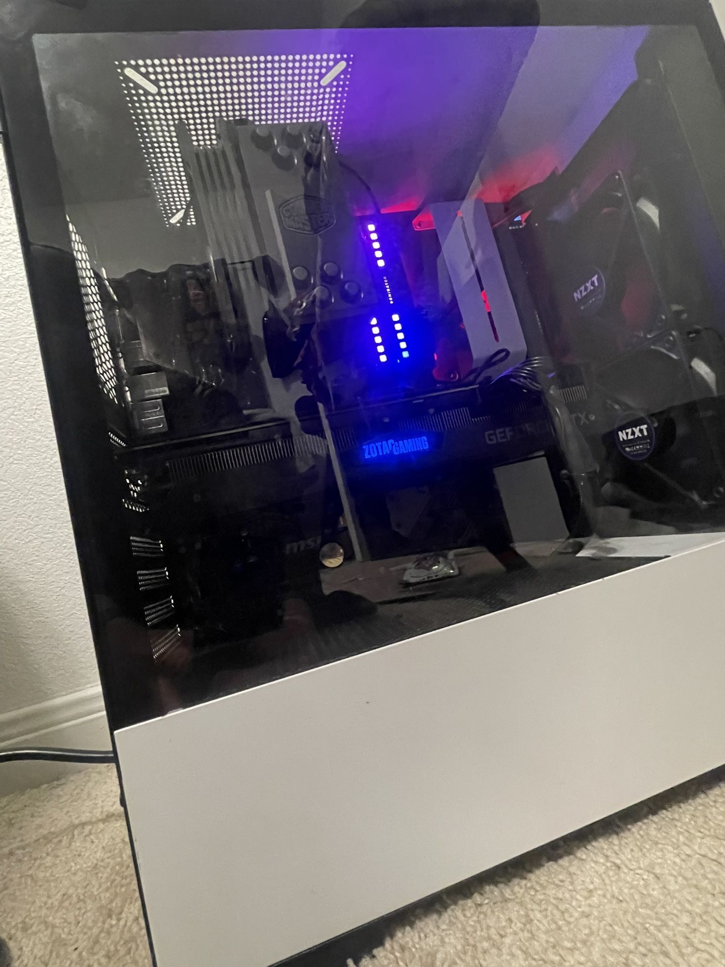 Gaming Setup - RTX 2070 White Build + ASUS 24” 144hz & Samsung Curved ...