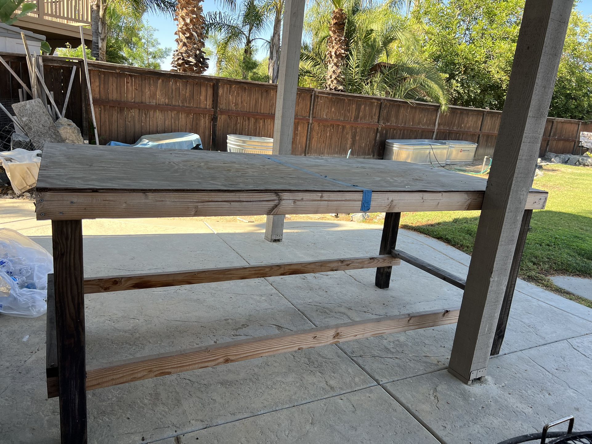 Large Wood Work Table for Sale in Temecula, CA - OfferUp