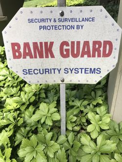 Bank Security Signs