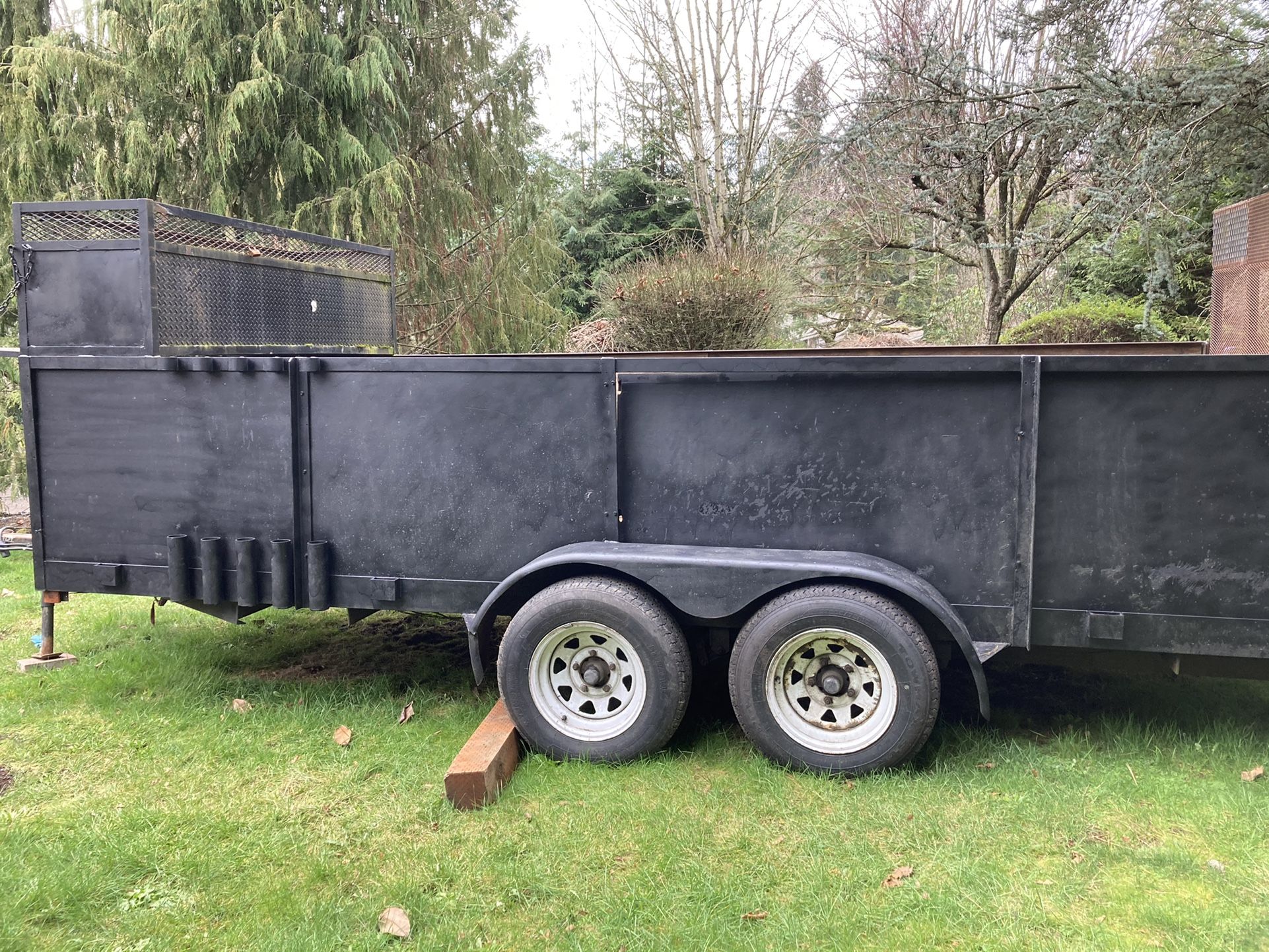 8’x16’ Utility Trailer With Tool Holders And Enclosed Locking Cage! for ...