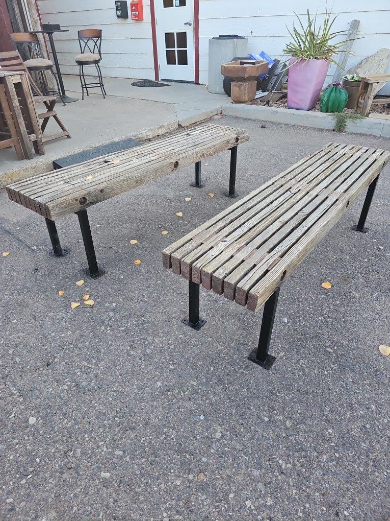 2 6ft Wooden Benches for Sale in Mobile, AZ - OfferUp