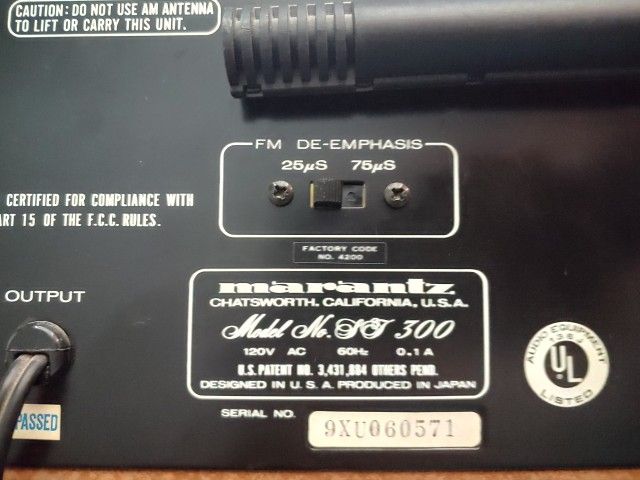 Vintage 70s Marantz ST300 AM/FM Stereo Gyro-Touch Tuner Silver Face ...