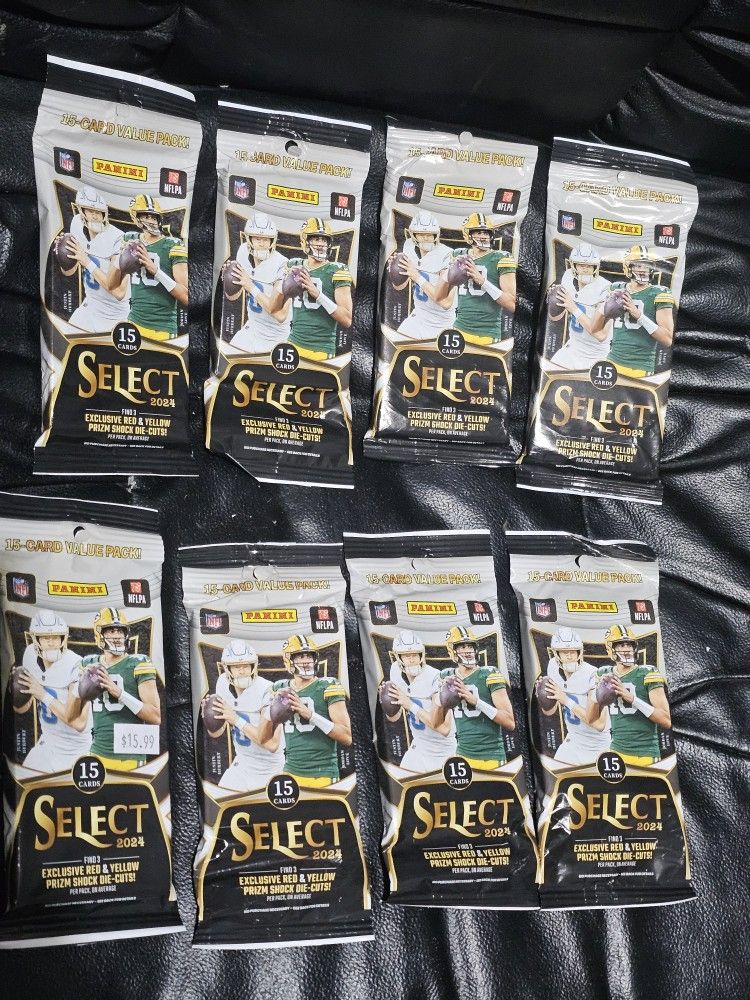 2024 Select Football Cards! 8x Value Pack Lot! Find Rare Zebra ...