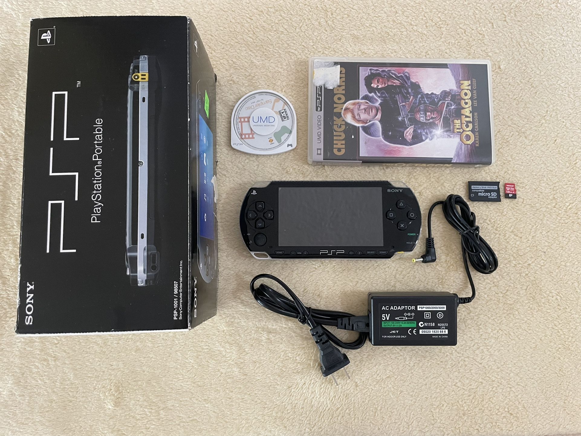 Sony PlayStation Portable Psp 1001 Black w/ 7000+ Games Saved for Sale ...