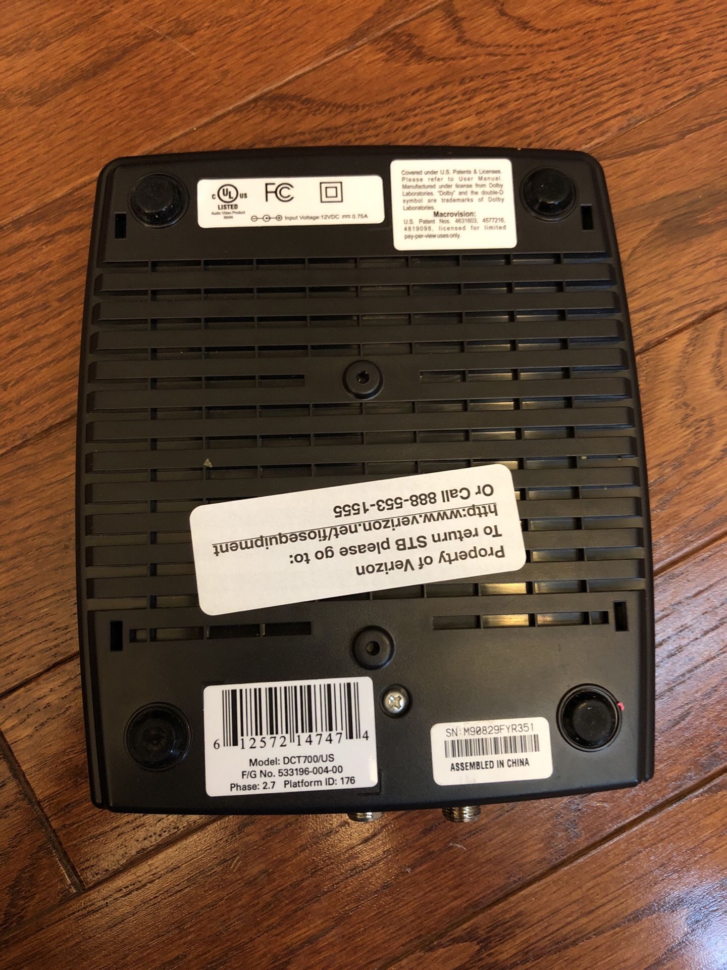 Motorola Cable Box Dct700