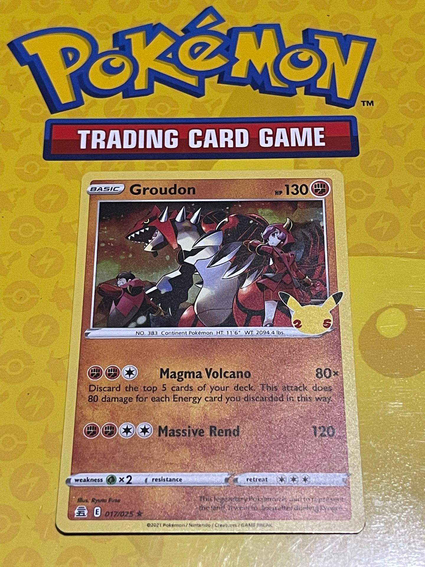 Groudon Pokemon Card