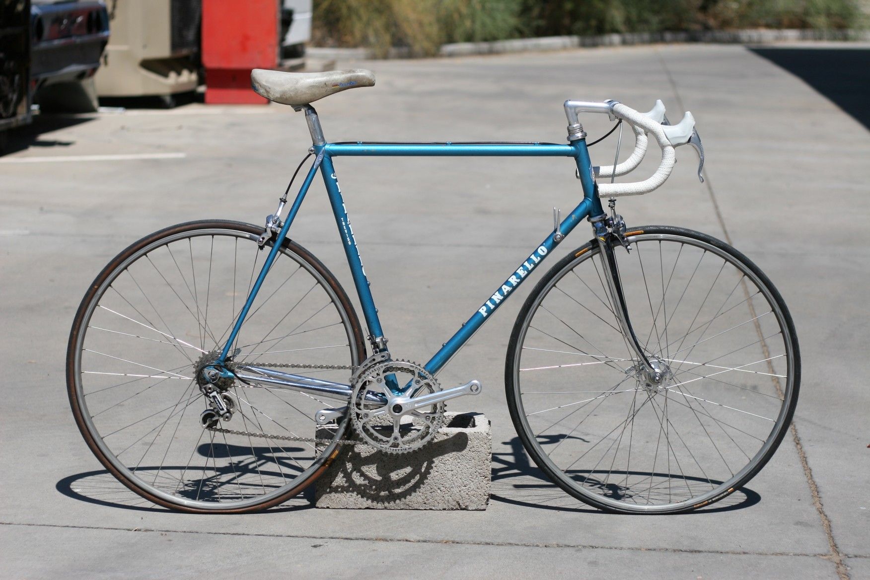 Vintage Pinarello steel frame road bike, Campagnolo super record, 59 cm ...
