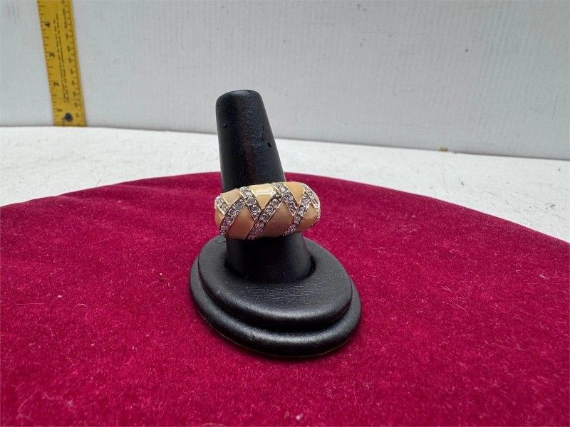 Vintage Joan Rivers Gold Enamel and Rhinestones Ring NEW for Sale in ...