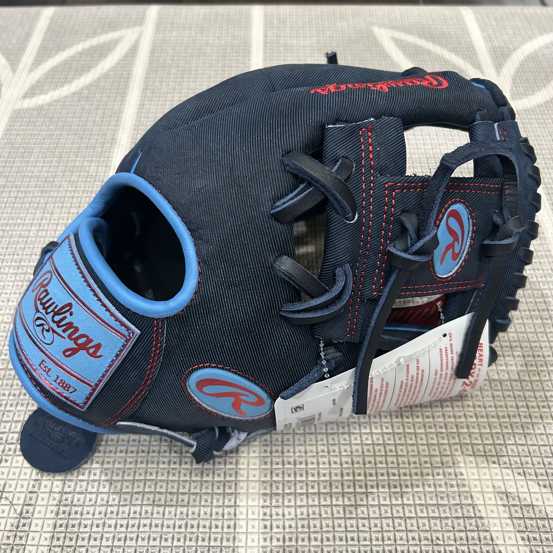 Rare Rawlings Pro Label Denim 11.5” Heart of the Hide Infield Glove for ...
