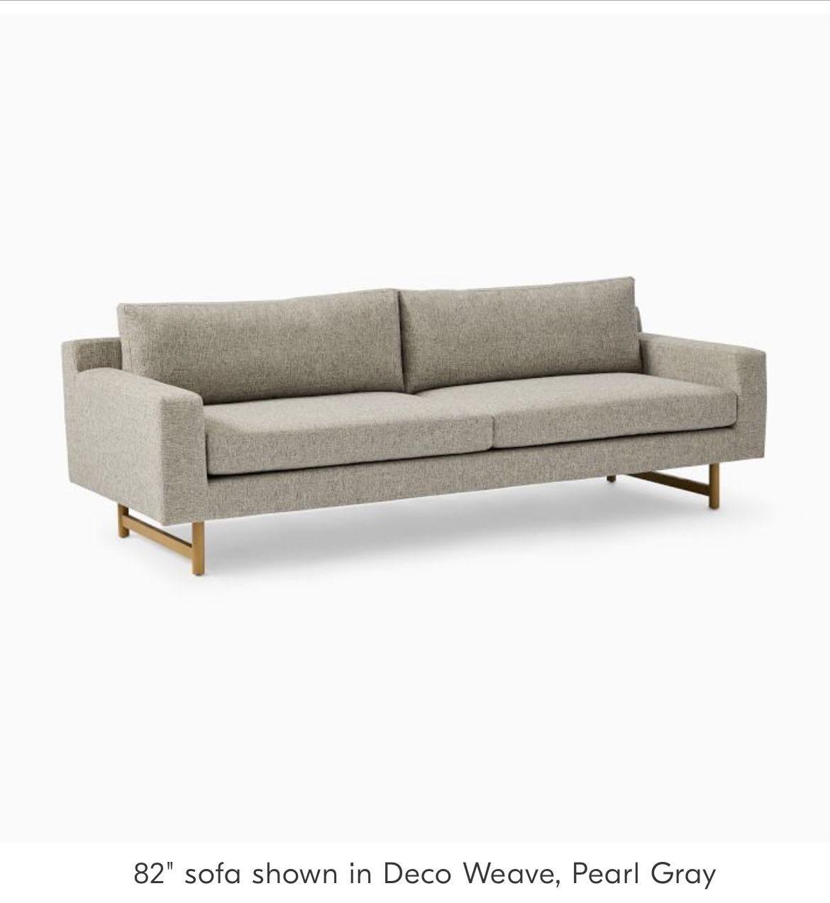 Sofa pearl Gray 82 West elm Used for Sale in Miami FL OfferUp