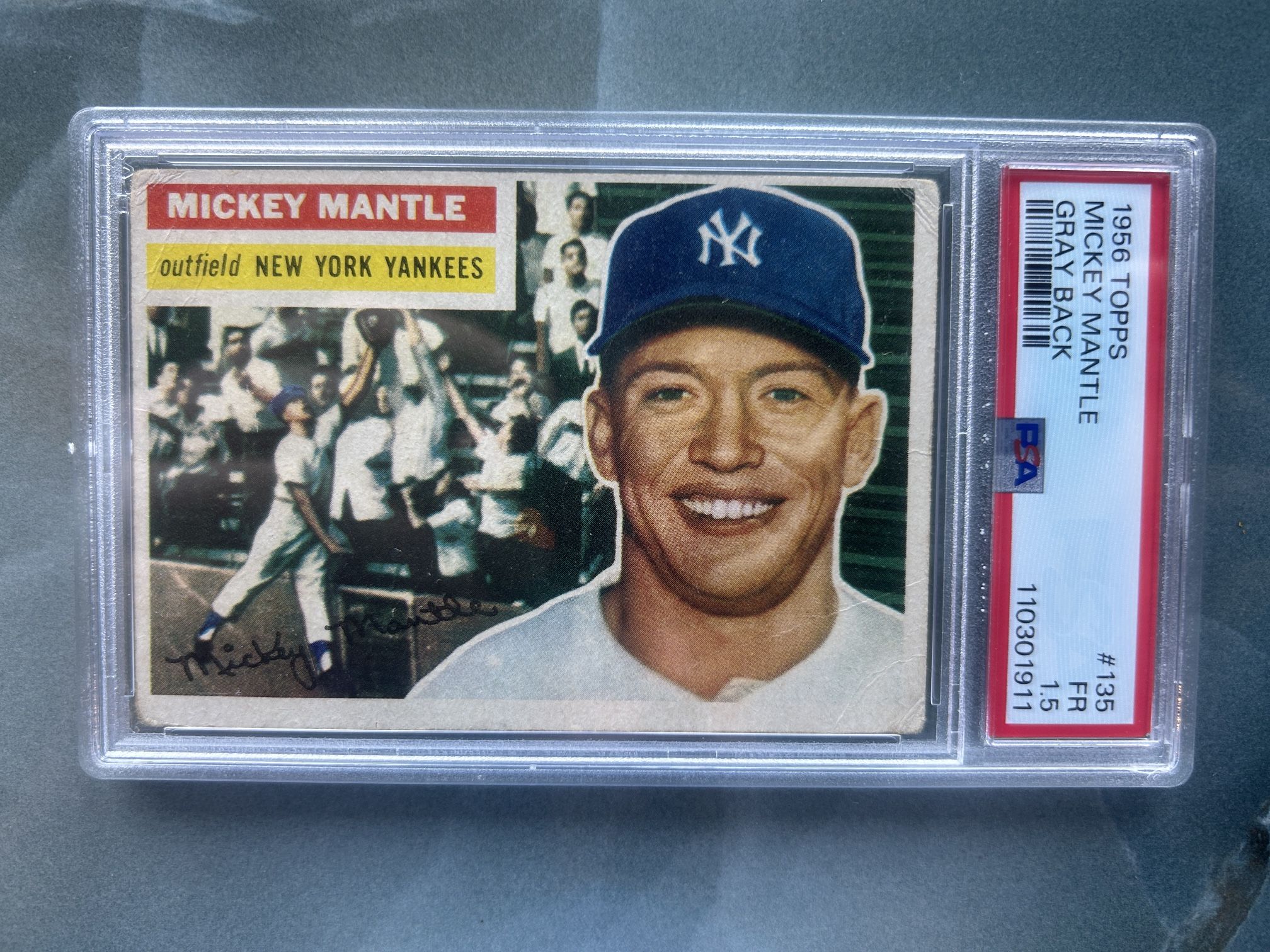 1956 Topps Mickey Mantle #135 Gray Back PSA 1.5 for Sale in San Diego ...