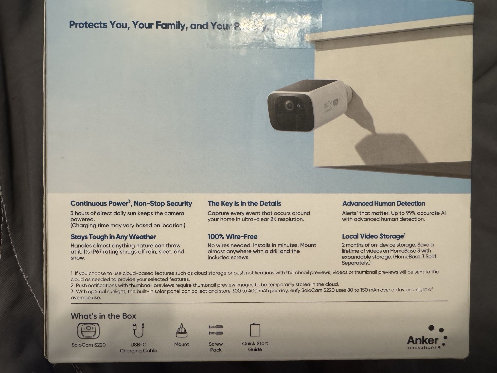 Trd Emblem Eufy SoloCam S220 Solar Security Camera - 2K Wireless ...