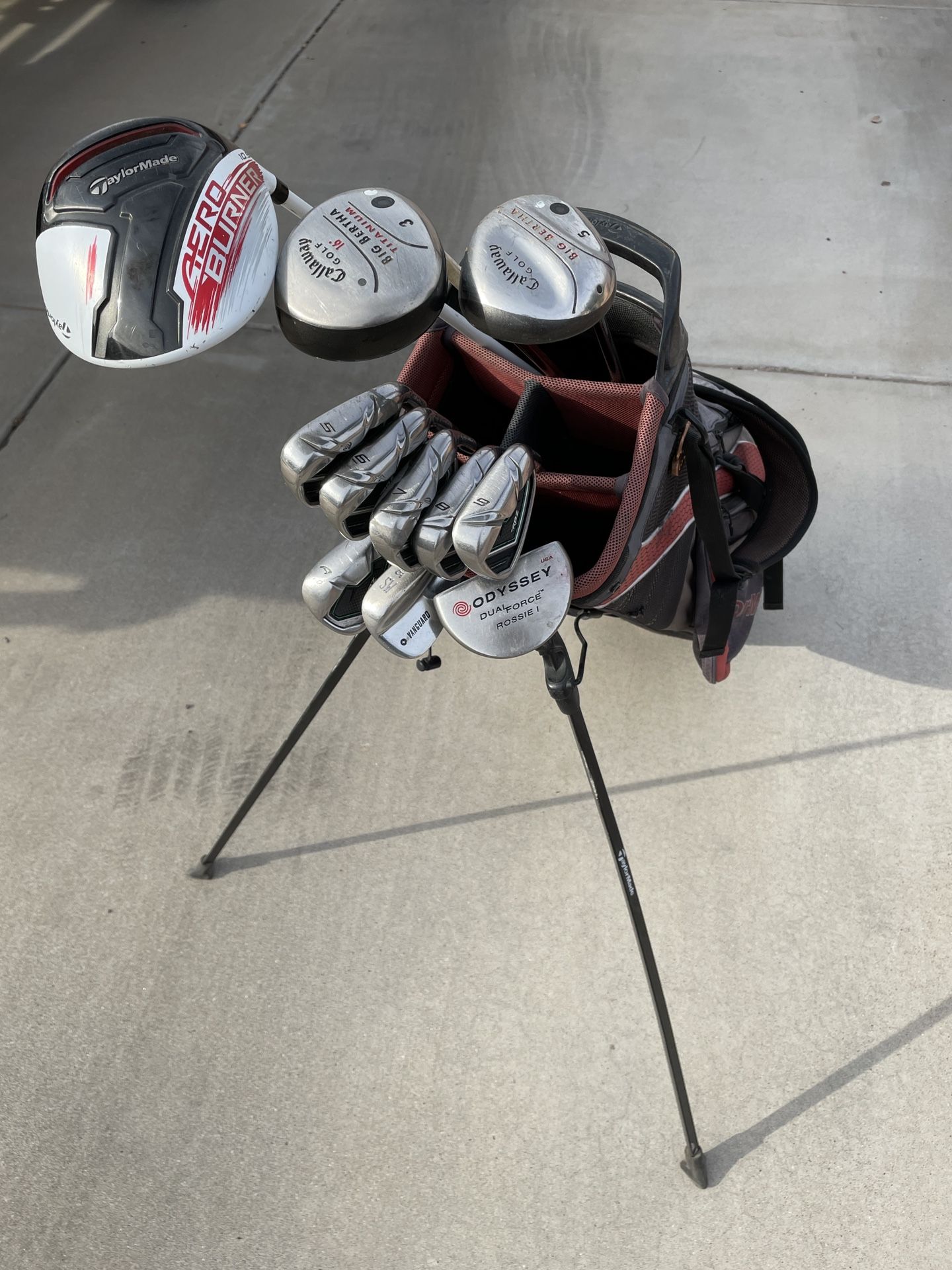 TaylorMade Aeroburner Driver Callaway Woods RBZ Irons 5-9 & AW Sw ...