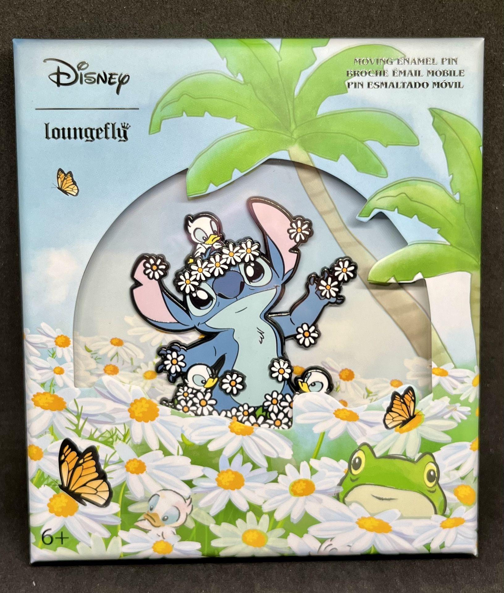 Loungefly Disney Lilo & Stitch Daisies LE 3500 3” Sliding Enamel Pin ...
