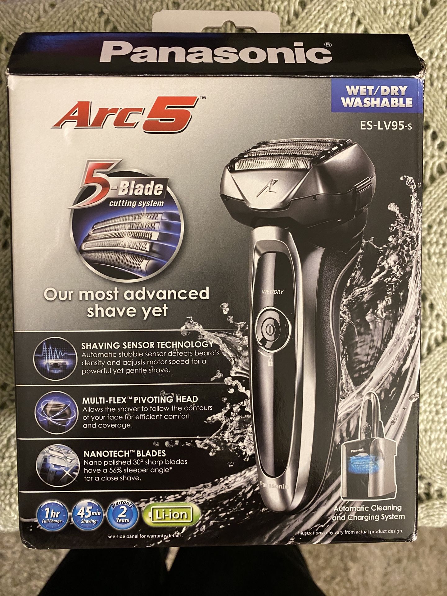 Panasonic Arc5 Electric Razor for Men, 5 Blades Shaver and Trimmer ...