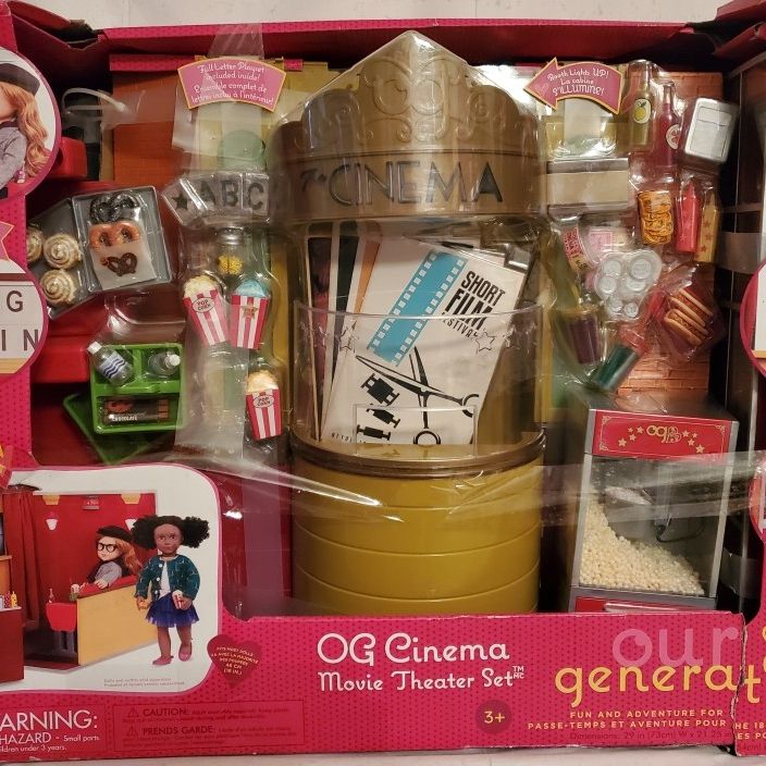 Our Generation Movie Theater Playset For 18" Dolls - OG Cinema for Sale ...