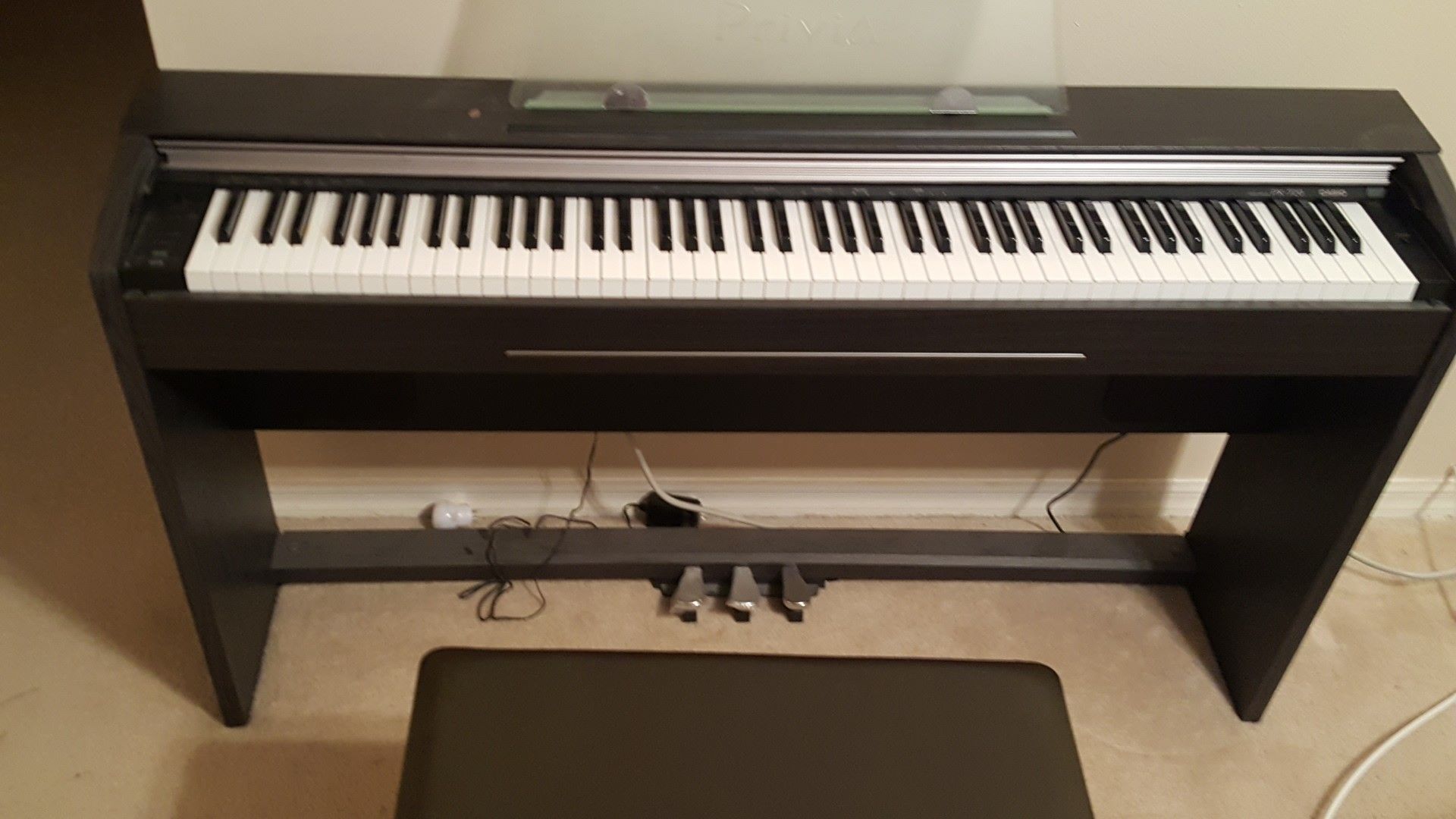 Casio Privia PX720 Digital piano. With foot peddles for Sale in ...