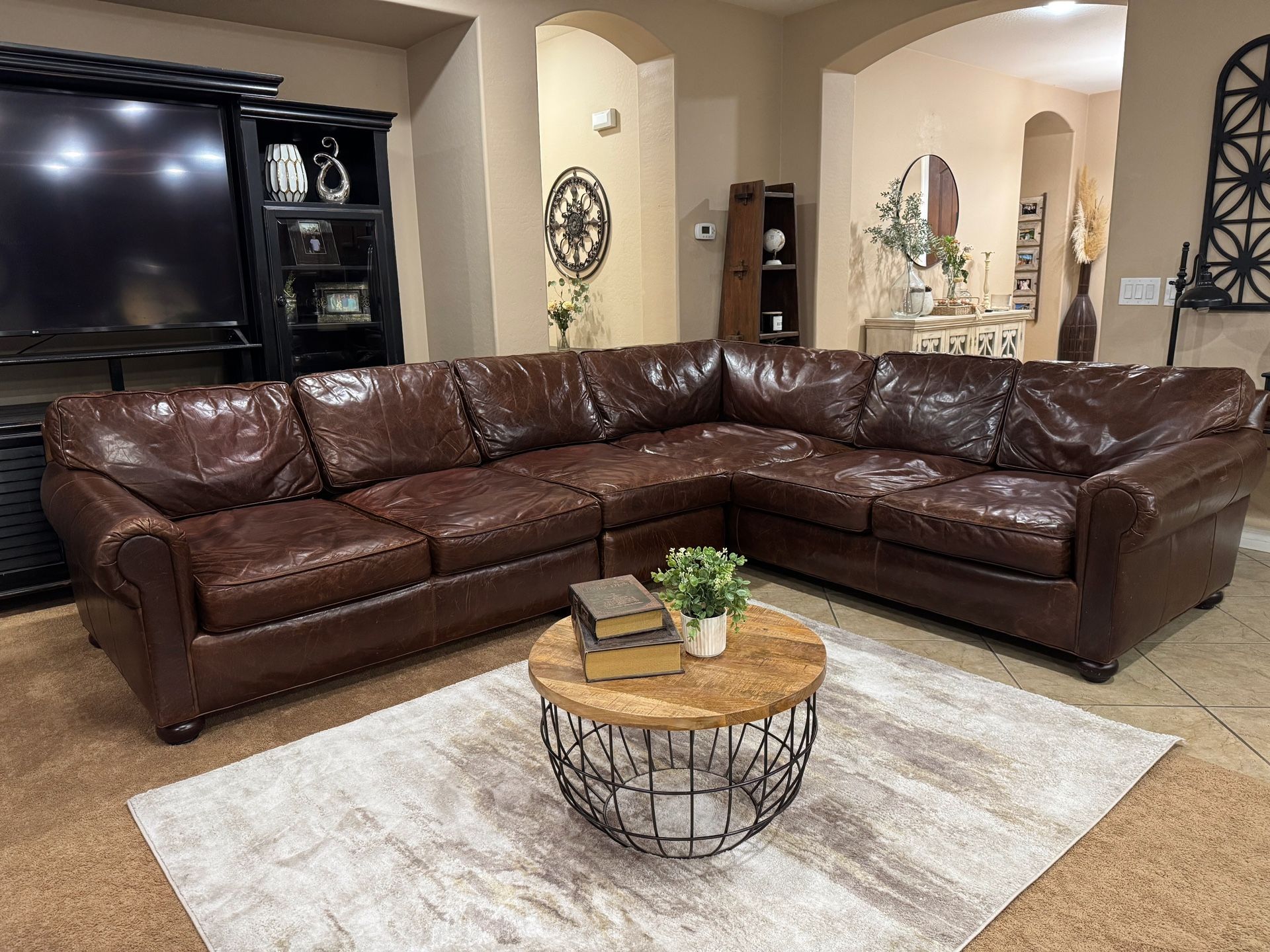 RH Leather Sectional Couch for Sale in Chandler, AZ - OfferUp