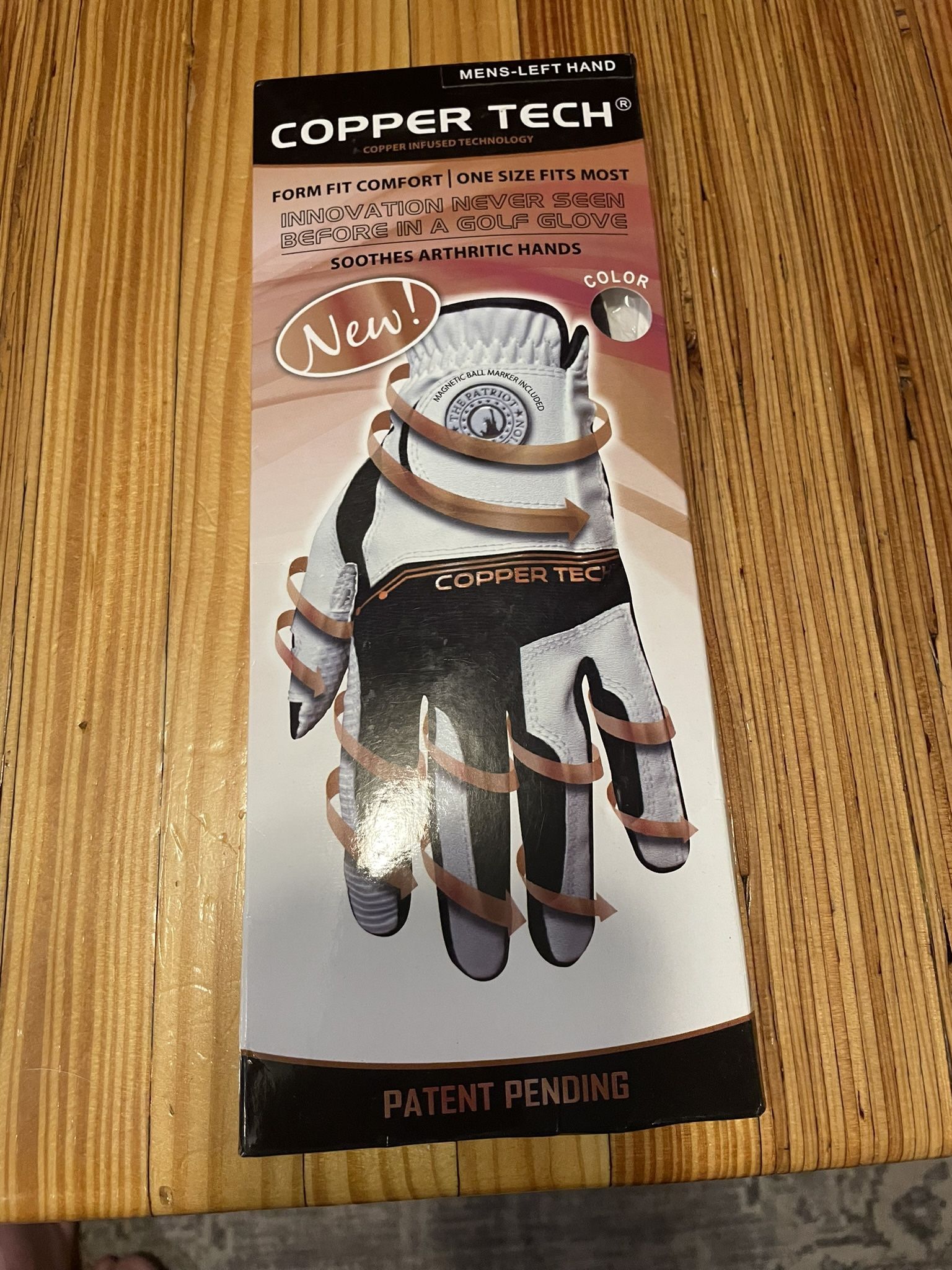 New Men’s Left Copper Tech Golf Glove W/ball Marker for Sale in ...
