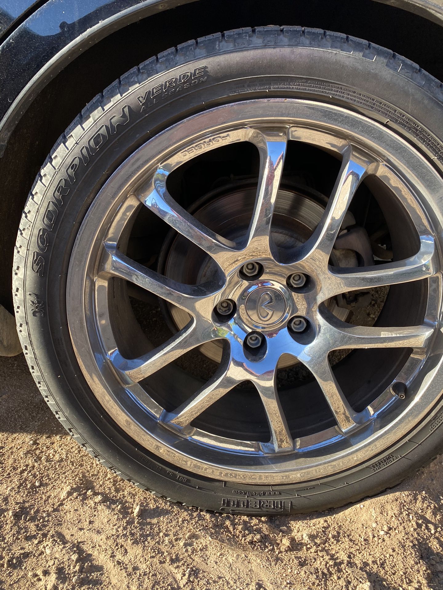 SET OF 4 CHROME 19" FORGED RAYS Rims for INFINITI G35 M45 M35 73683 for ...