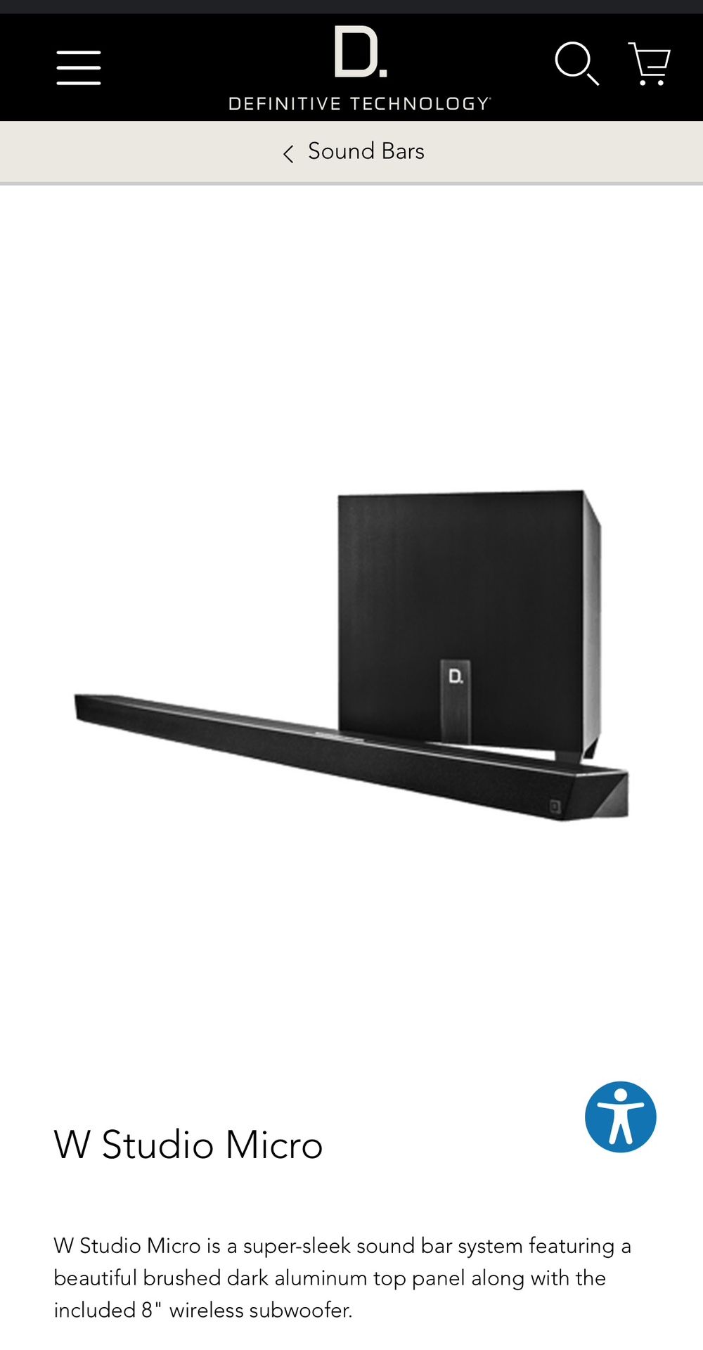 Definitive Technology W Studio Micro Soundbar for Sale in Lynnwood, WA ...