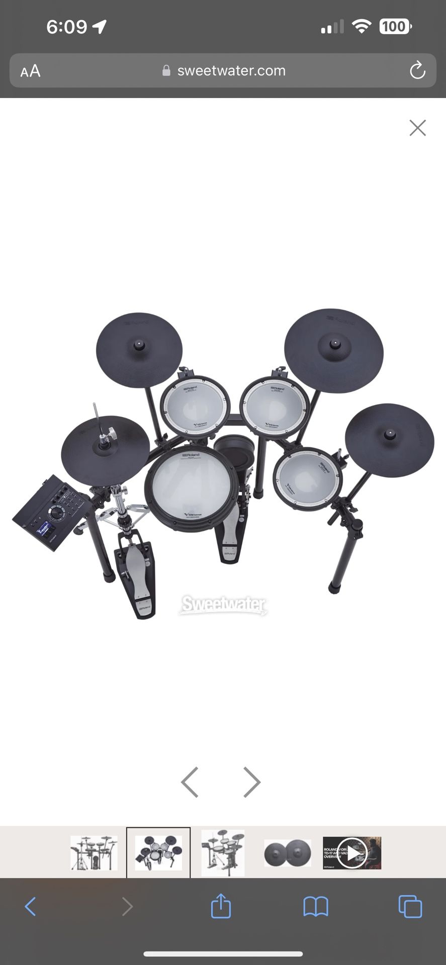 ROLAND TD17 -KVX ELECTRIC DRUM SET EVERYTHING INCLUDED for Sale in ...