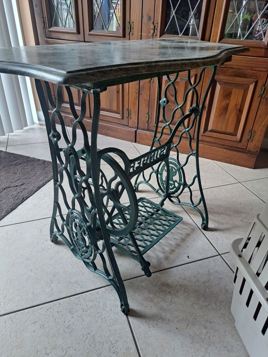 Antique Singer Sewing MachineTable Marble Top for Sale in West Palm ...