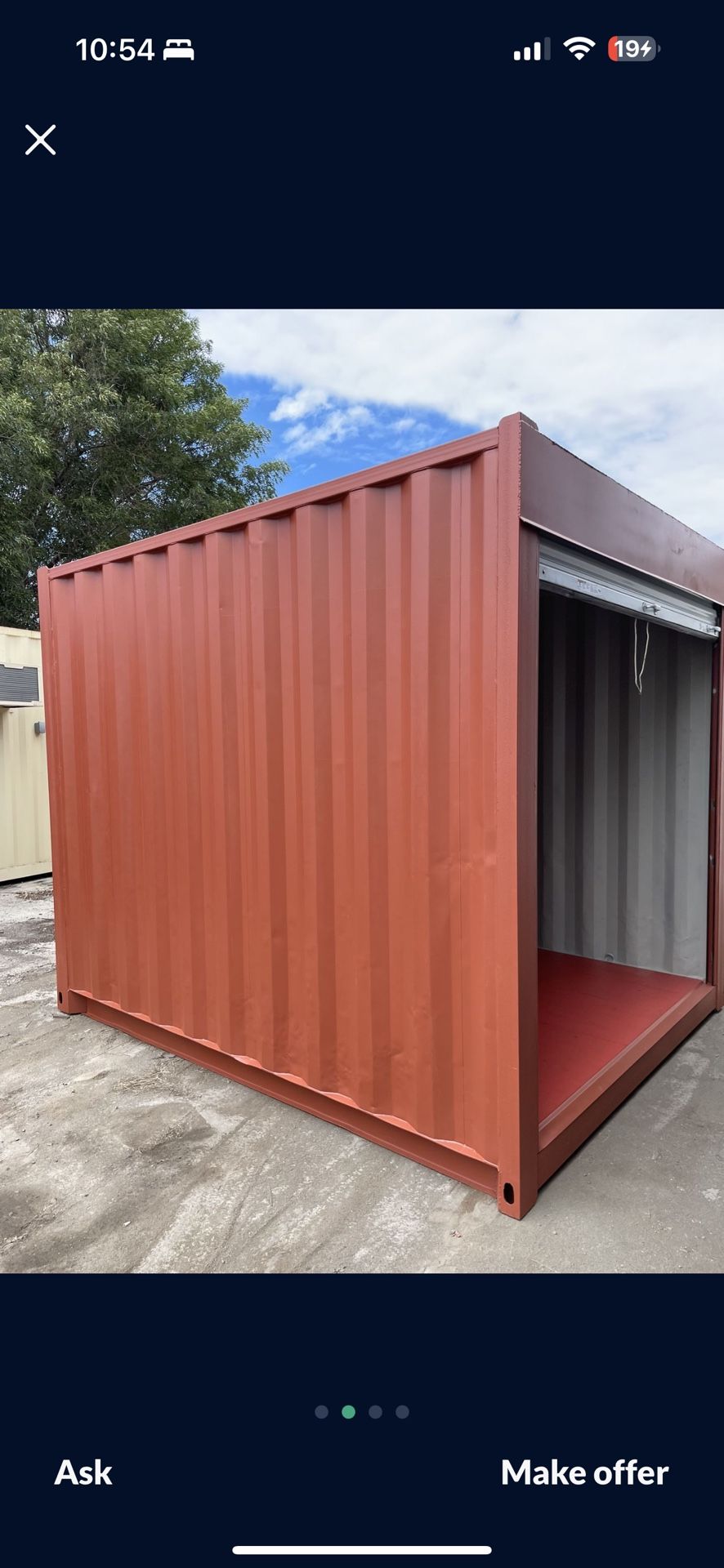 10x10 Storage container Material handling