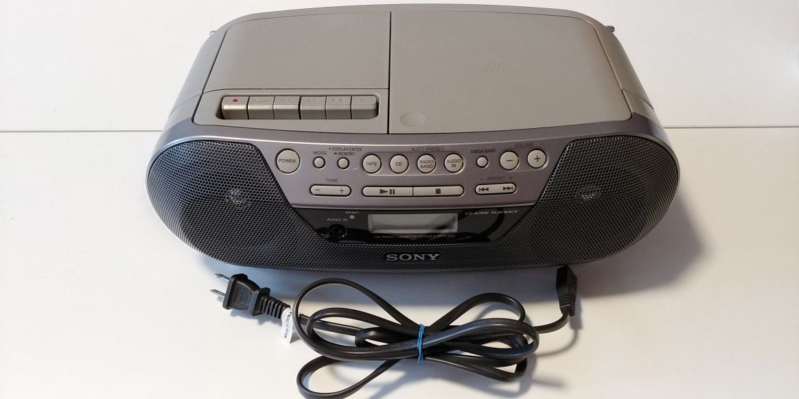 Sony CFD-S05 - CD Player -Radio-Cassette-AUX Boombox Stereo Portable ...