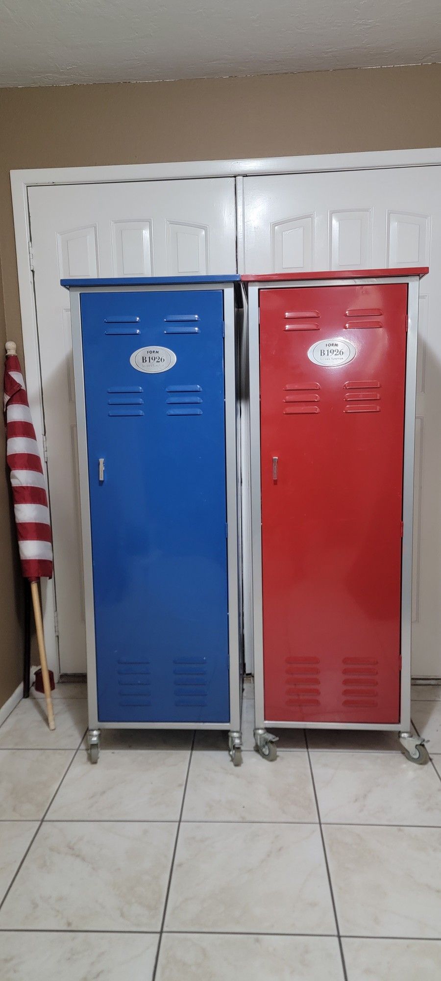 2 LOCKERS - Double GYM Locker Cabinet - LARGE, EXCELLENT CONDITION for ...
