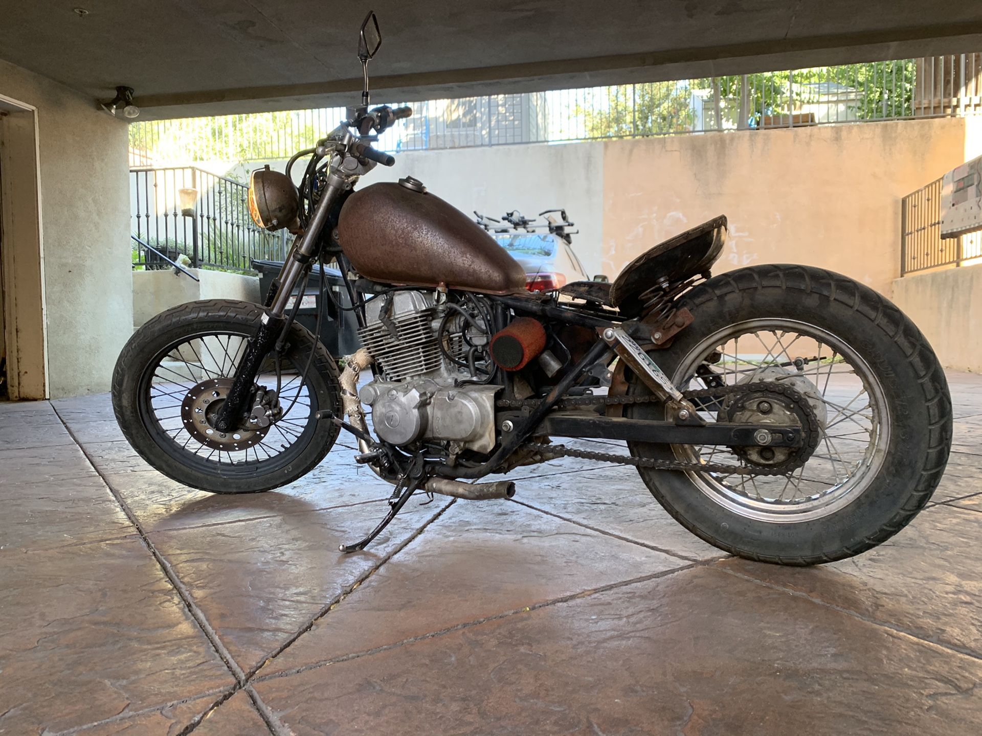 Custom bobber motorcycle bike post-apocalyptic wasteland weekend mad ...