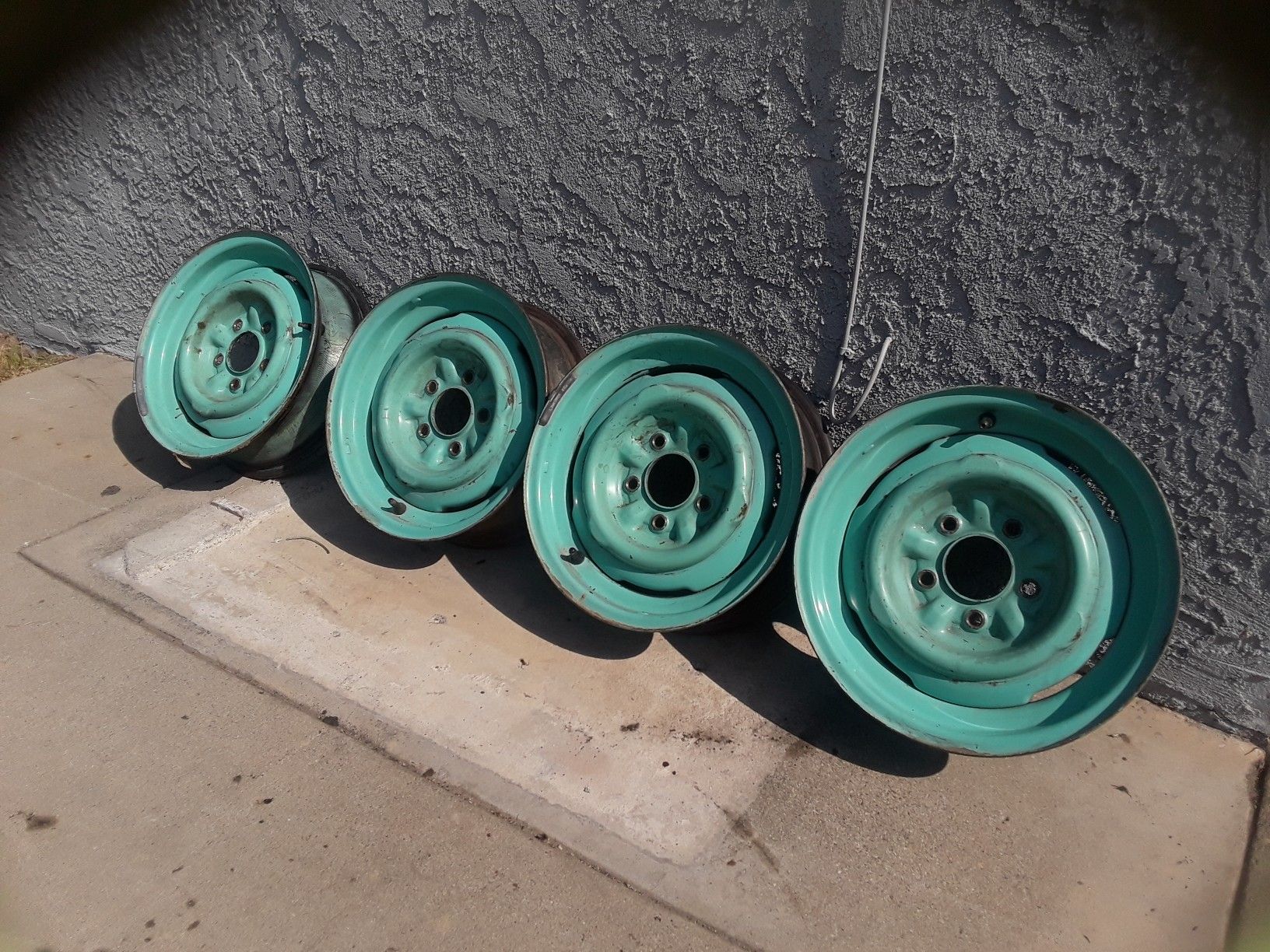 1955 and 1956 Chevy original Wheels 15-inch for Sale in San Bernardino ...