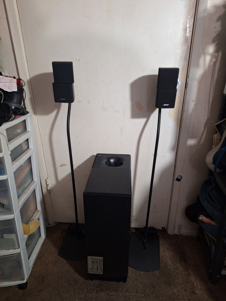 Bose Acoustimass 15 Power Subwoofer Bass Module (Black) with 2 Double ...