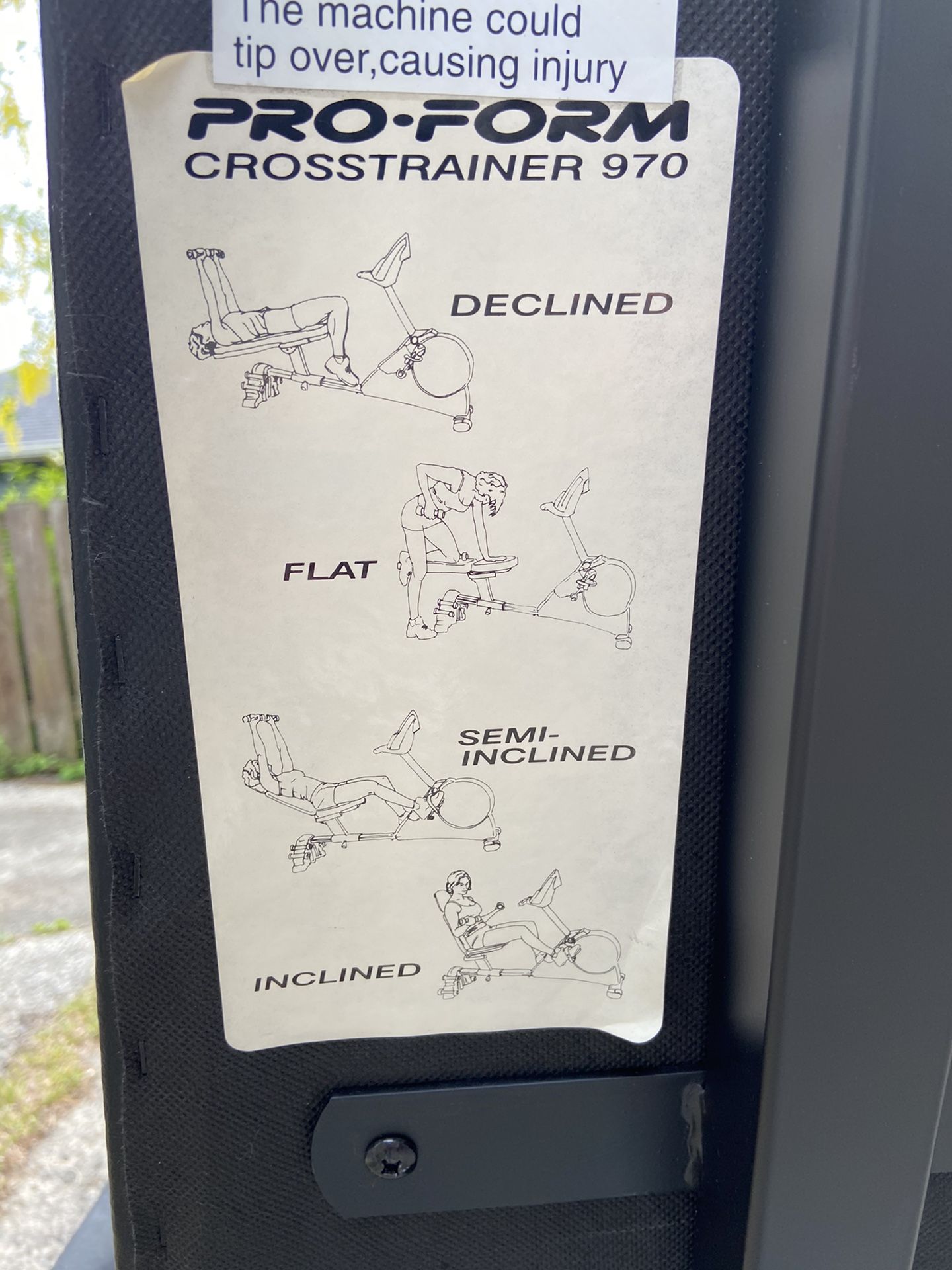 Pro-form Crosstrainer 970 Recumbent bike for Sale in Seattle, WA - OfferUp