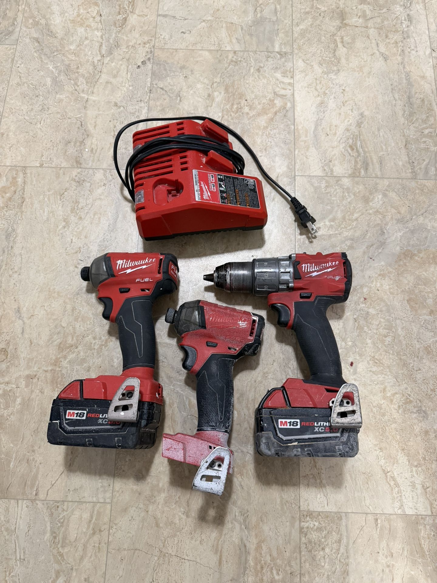 Milwaukee Impact Drivers And Hammer Drill Combo. for Sale in Port ...