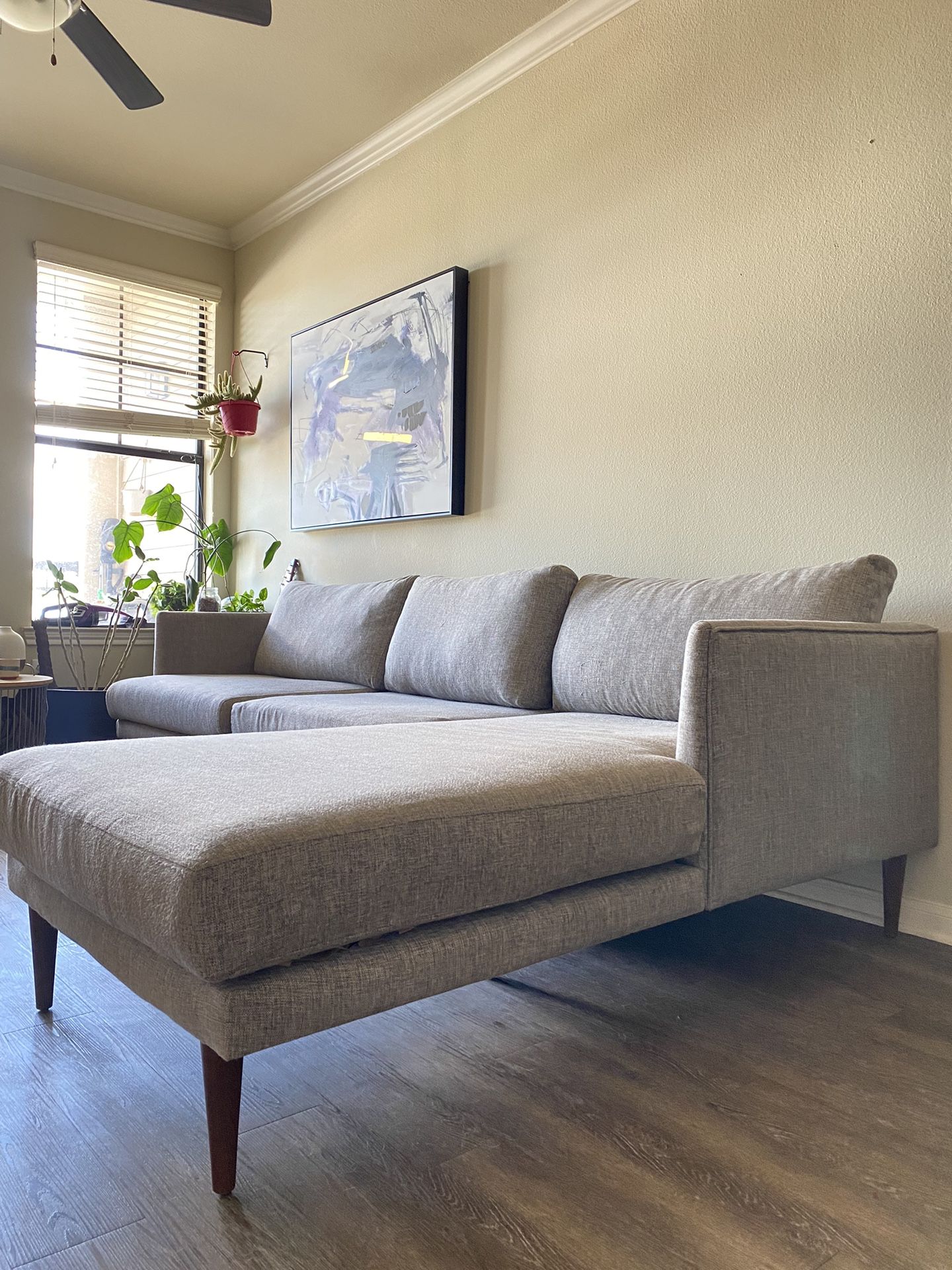 Custom Made Daphne L Shape Corner Sofa (Gray Stitch - Right Side) from ...