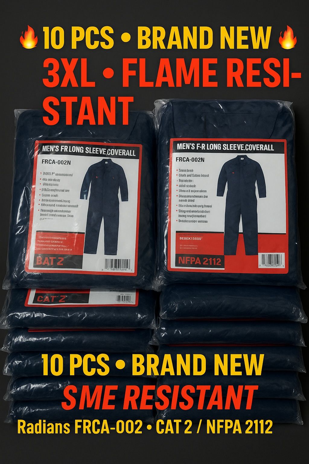 Radians FRCA-002 Flame Resistant Coveralls (3XL Only) – Brand New ...