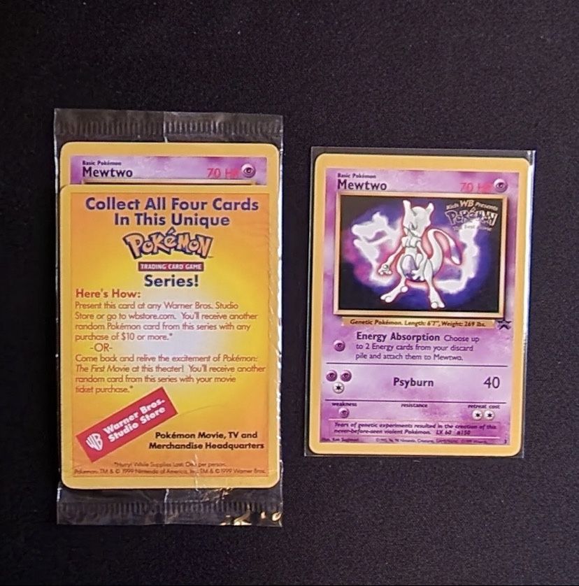 Pokemon The First Movie - 4 Card Set - Pikachu Mewtwo Electrabuzz ...