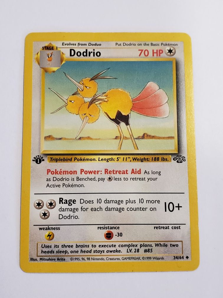 1999 1st Edition Dodrio Jungle Edition Pokemon Card for Sale in Chula ...
