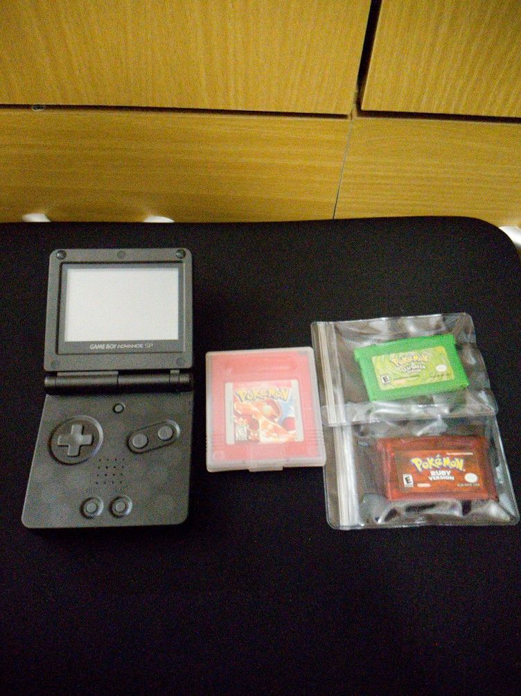 Game Boy Advance Sp With Original Pokemon Games for Sale in Los Angeles ...