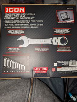 New Icon 10pc Stubby Flex Head Ratcheting Wrench for Sale in Burlington ...