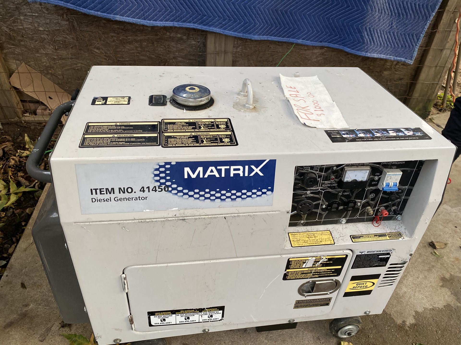 Matrix diesel generator for Sale in Houston, TX - OfferUp