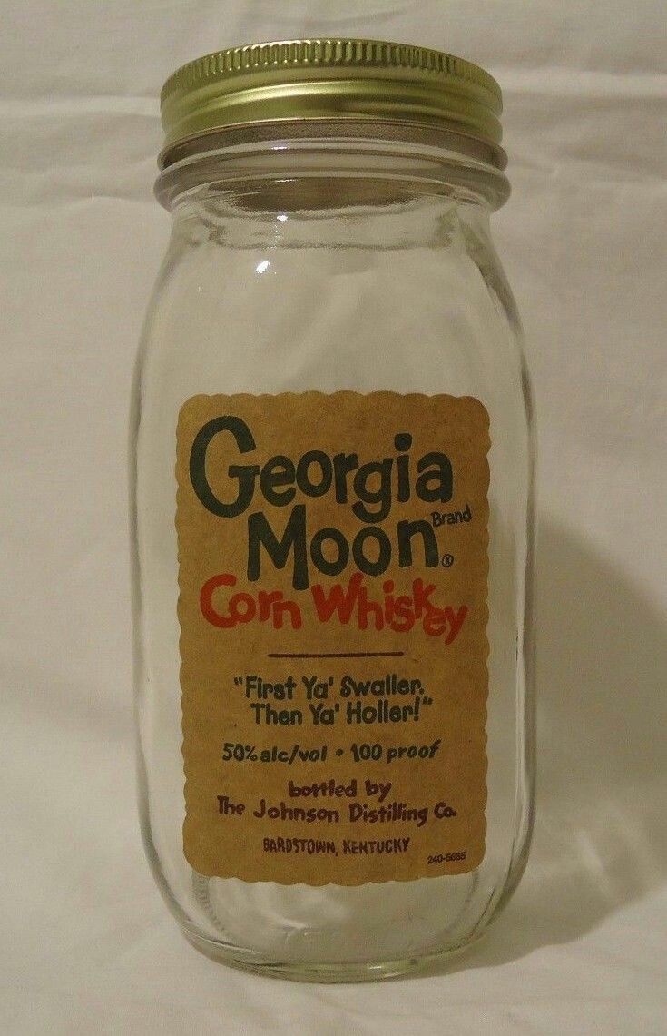 Georgia Moon Kentucky Corn Whiskey Moonshine Liquor Advertising Jar ...